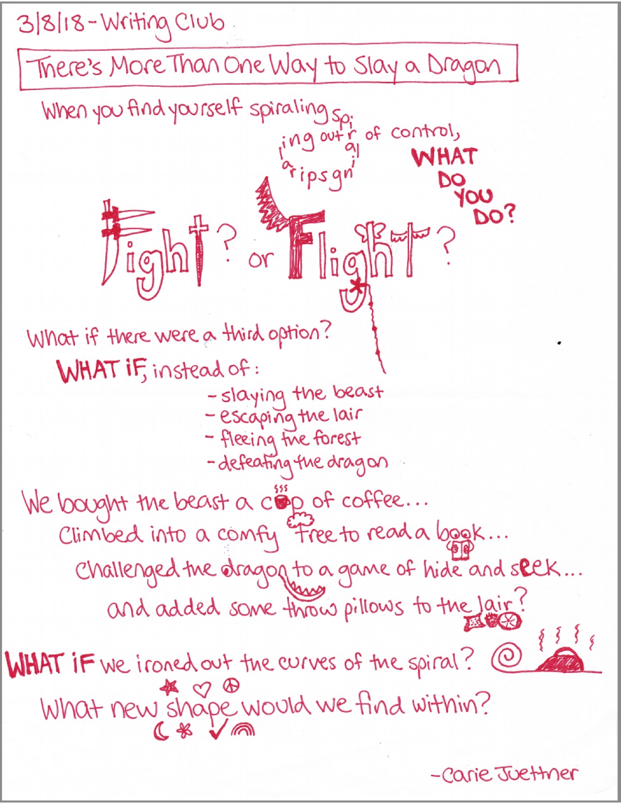 Why I Love Writing Club – Carie Juettner